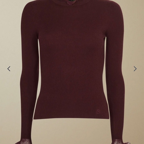 Ted Baker London | Sweaters | Ted Baker Dvana Xl 5 Frill Neck Detail ...